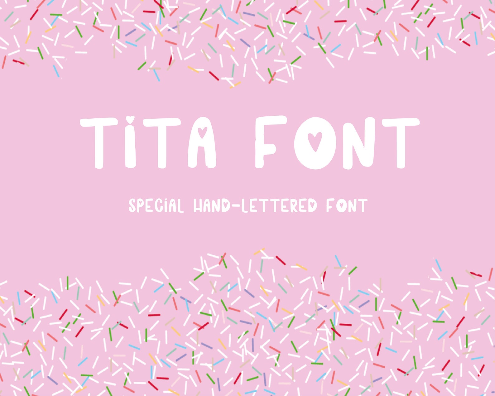 Tita Font Hand Lettered Font / Modern Font / Funny Heart - Etsy