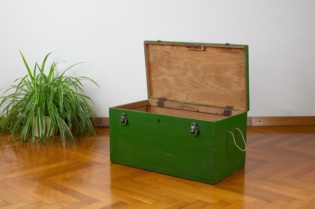 Vintage Handmade Wooden Storage Box | Yugoslavian Home Interior | Mid ...