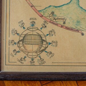Vintage World Map | Mid-century Wall Poster | 60's Wall Decor | Old ...