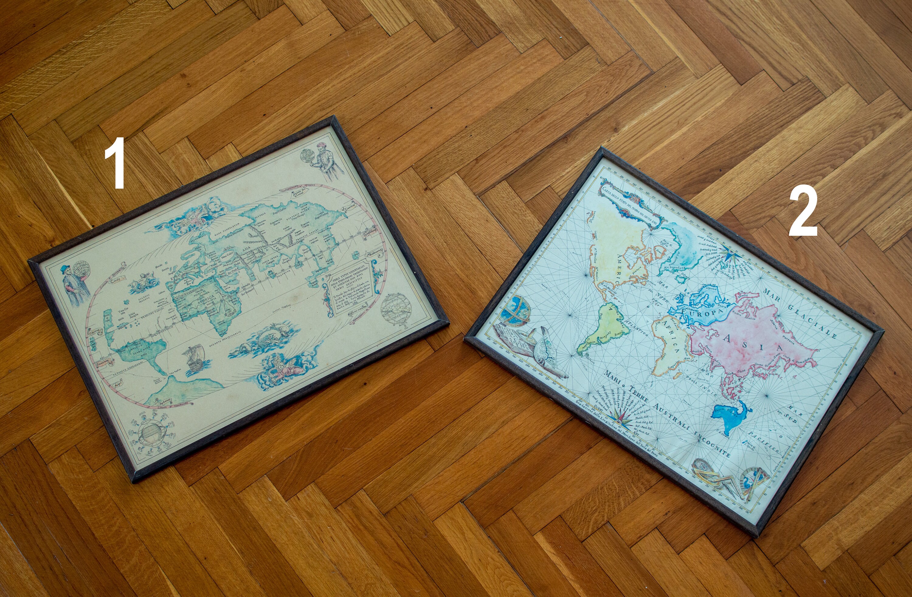 Vintage World Map Mid-century Wall Poster 60's Wall | Etsy