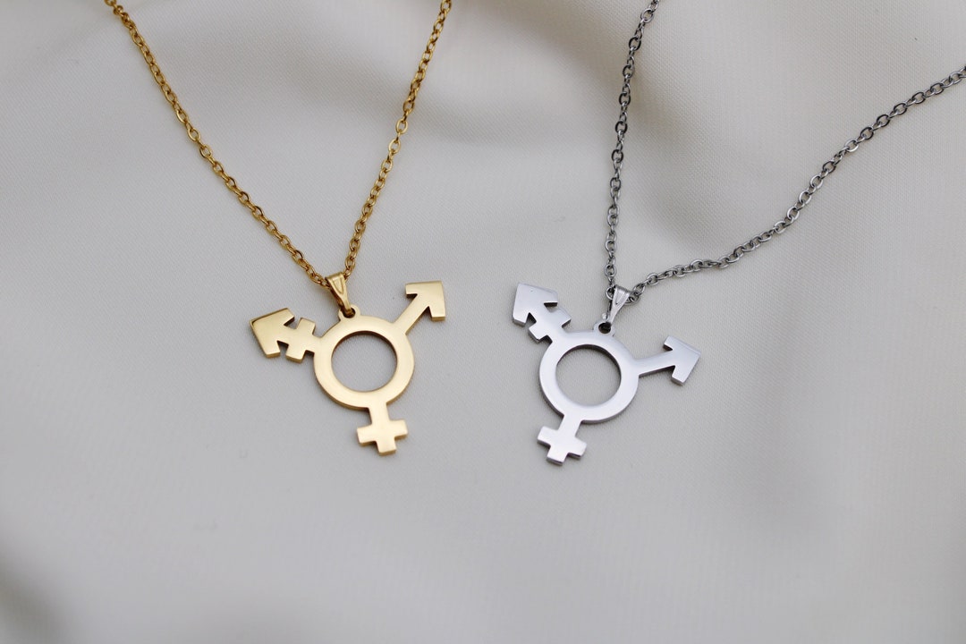 Transgender Necklace | Pride Month Jewelry | Lesbian and Gay Gender ...