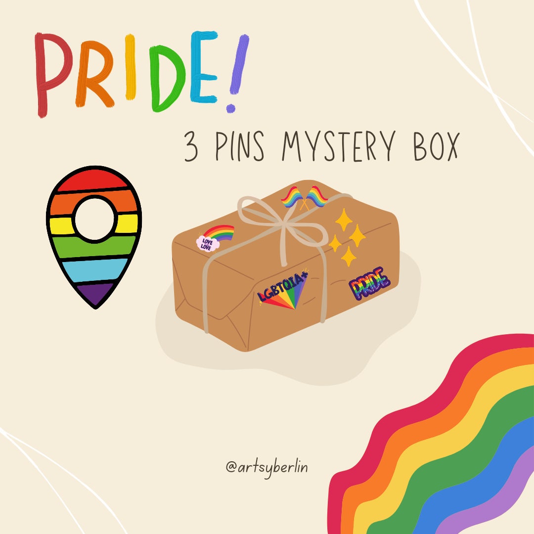 Pride LGBTQIA Pin Mystery Box Badge Surprise Pack Gift Ideas Queer ...