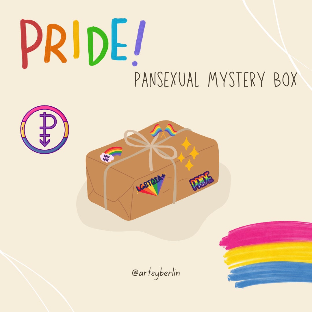 Pansexual Pride LGBTQIA Mystery Box Gift Ideas Queer Poison Email Pin ...