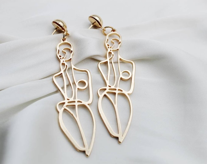 Artsy Female Body Earrings | Statement Blogger | Minimalist | Urban ...