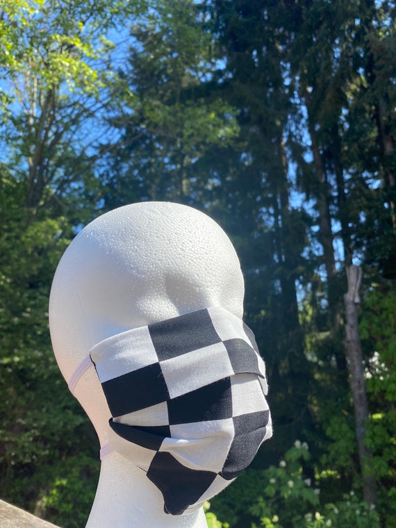 Checker Face Mask - Etsy
