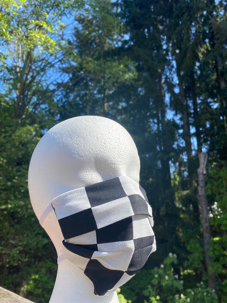 Checker Face Mask - Etsy