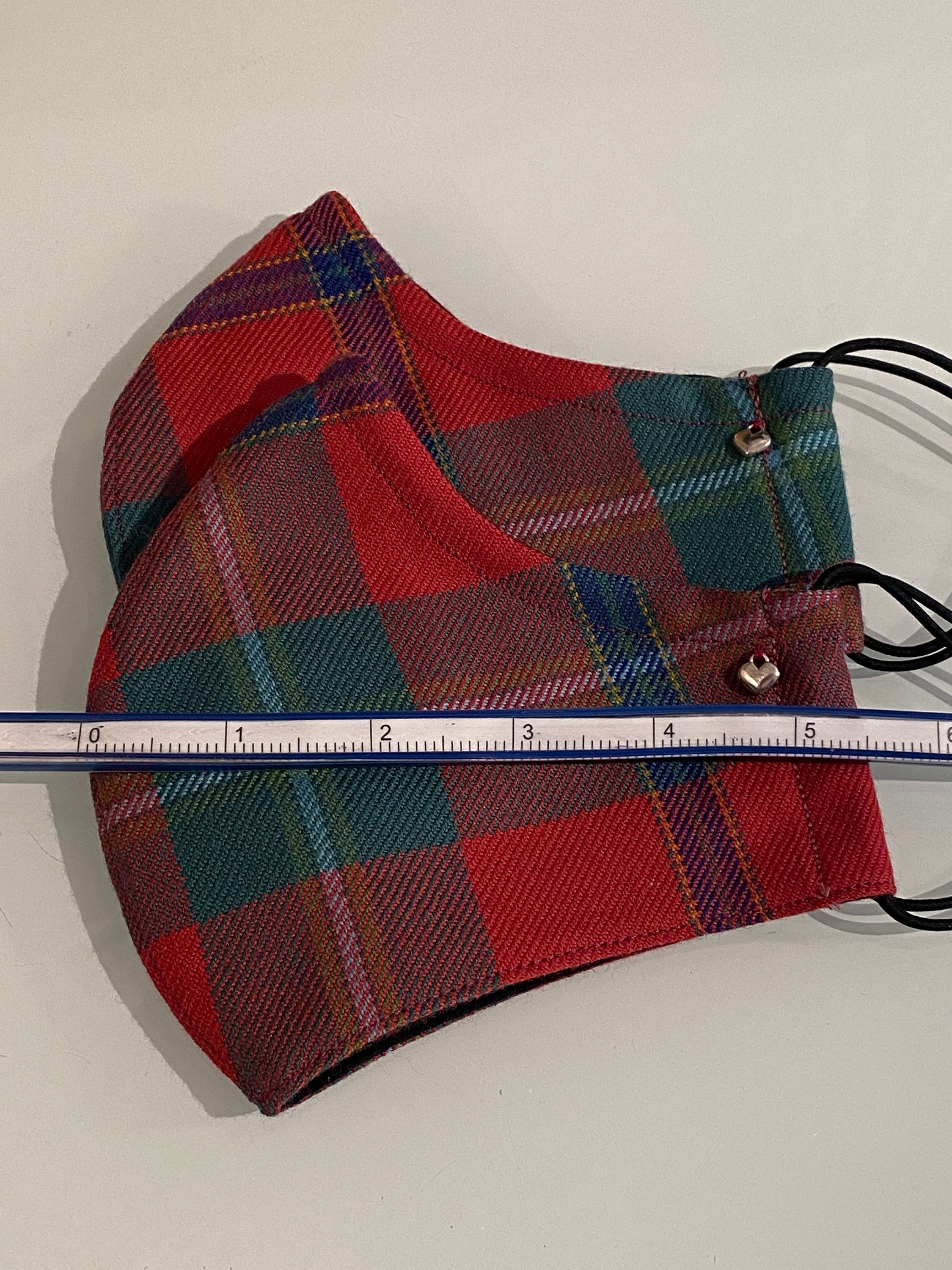 Connemara ( Irish) Tartan Face Mask Set - 2 Adult TAPERED Masks With ...