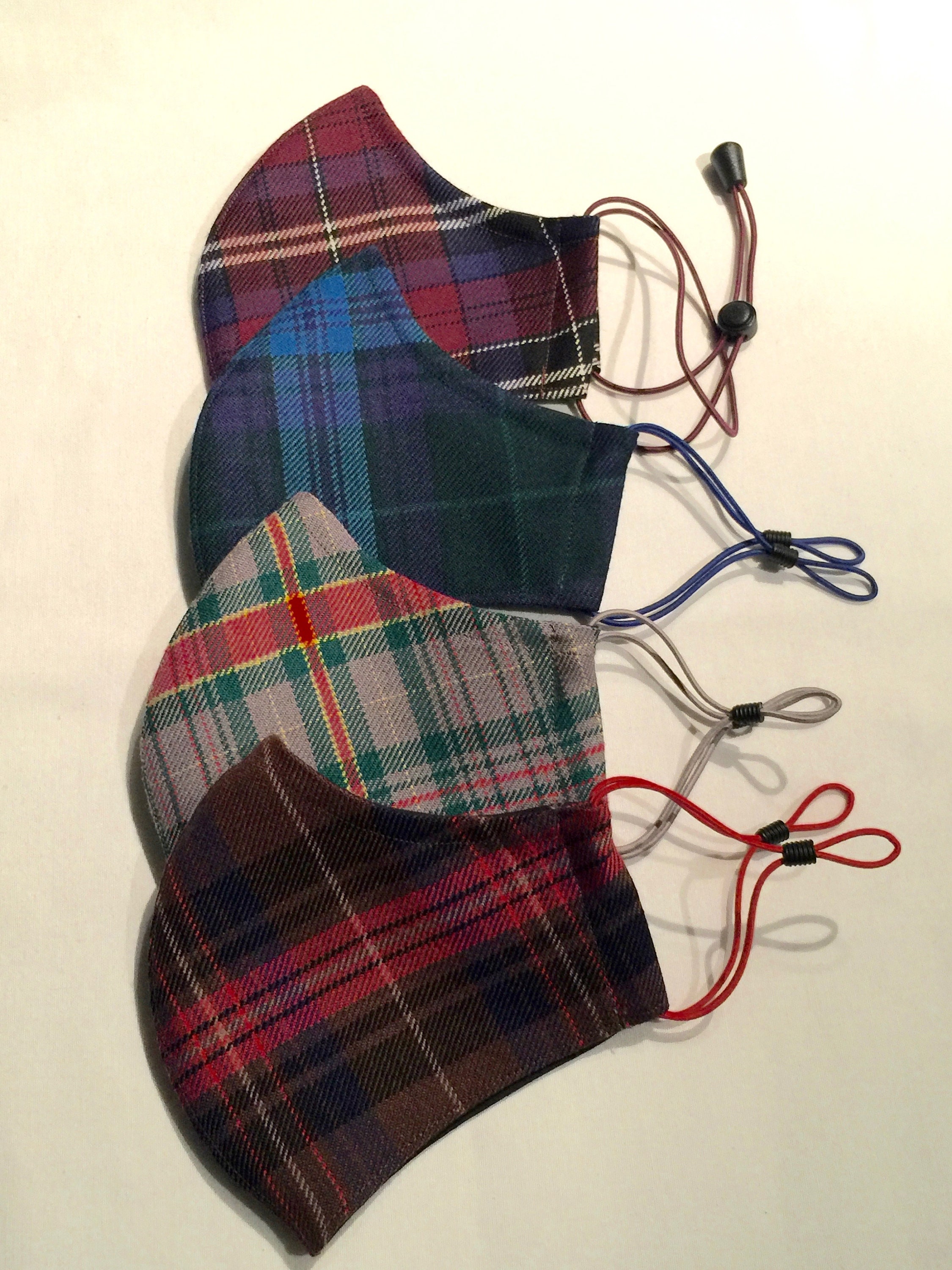 Welsh Wool Tartan Face Mask Covering - 40 Tartans - 'the Premium Range ...