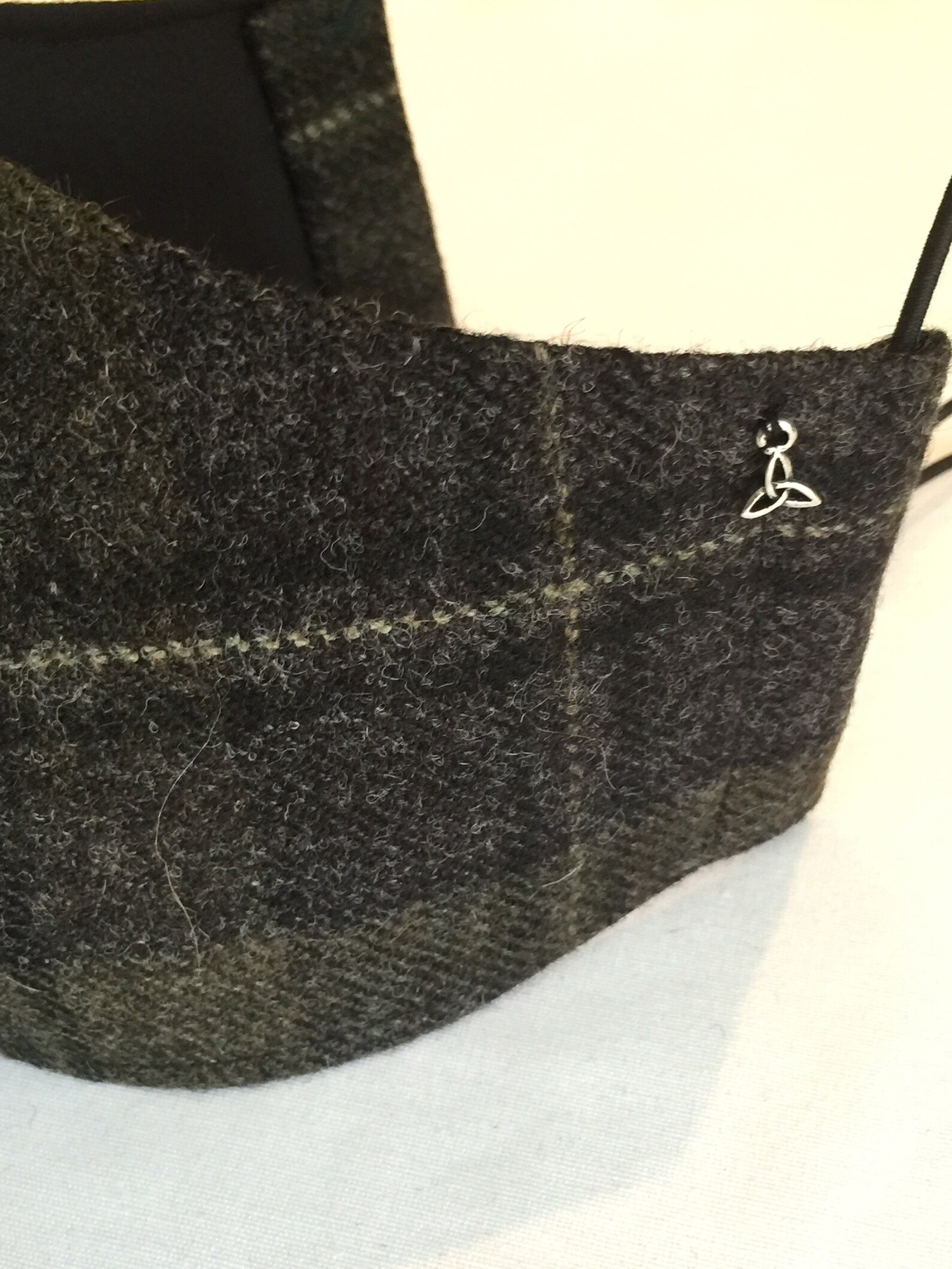 100% Wool Tweed Face Covering Mask Wide or Tapered Style & - Etsy