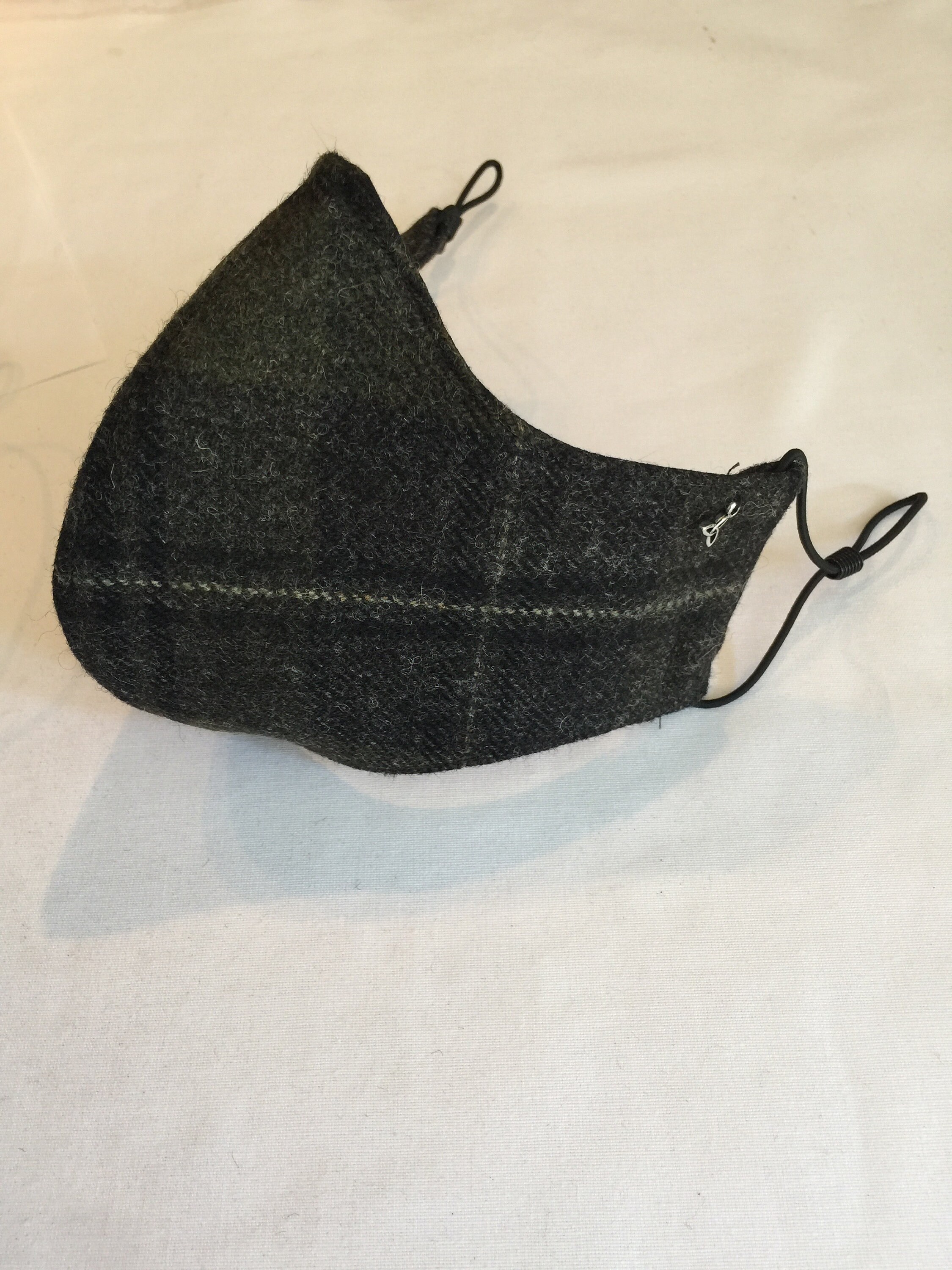 100% Wool Tweed Face Covering Mask Wide or Tapered Style & - Etsy