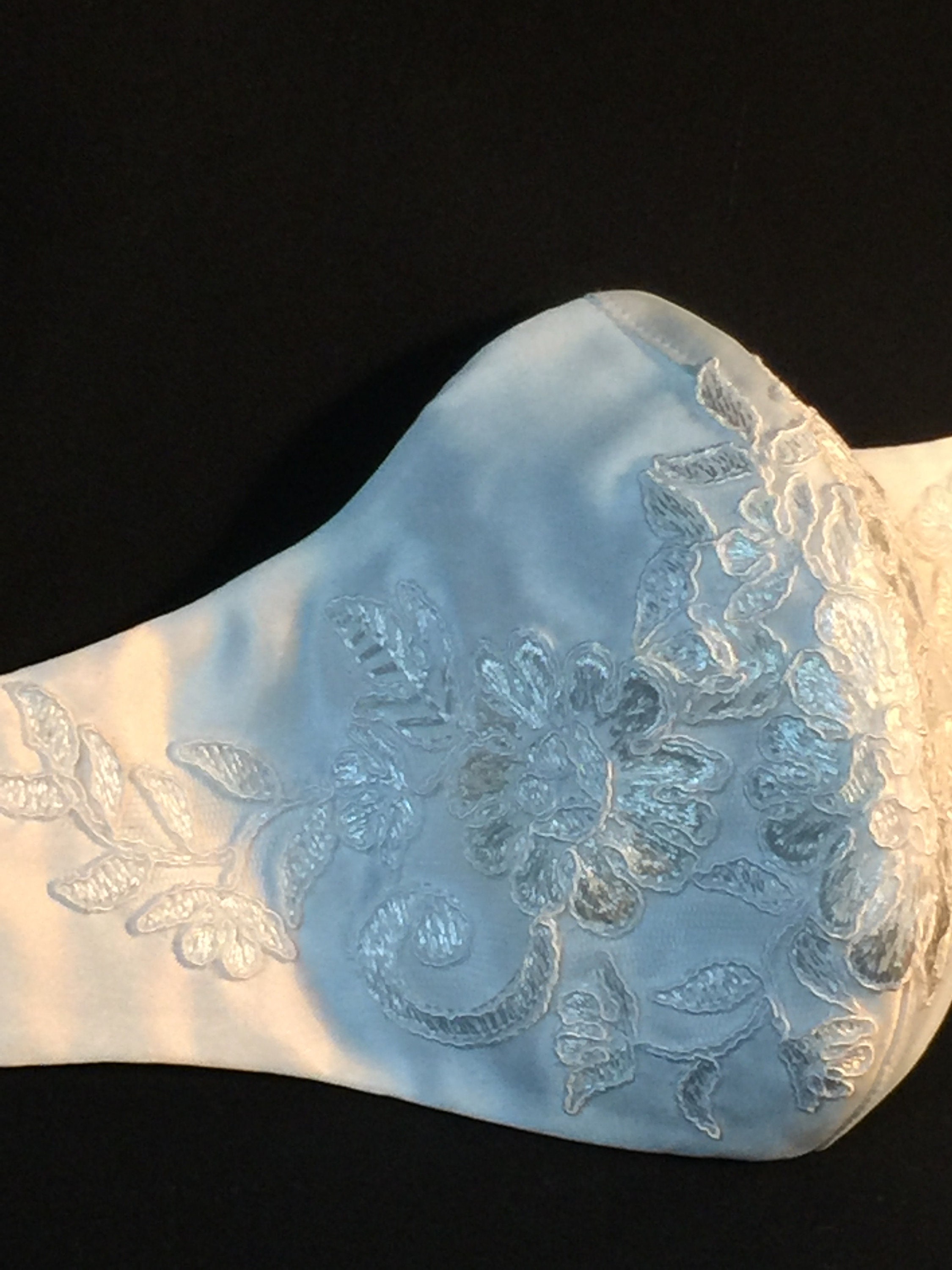 Classic Lace Appliqué Overlay ( Shaped & Hand Stitched ) Wedding Bride ...