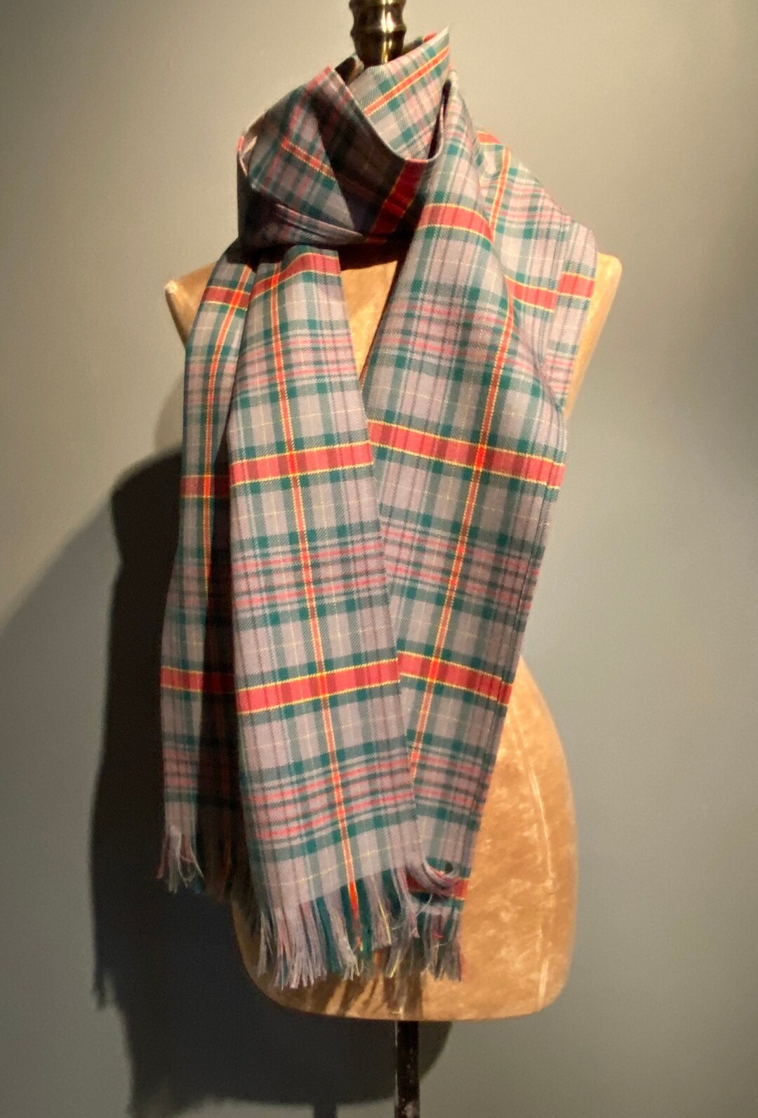 Welsh Tartan 'howell' 100% Wool Tartan Face Mask and Scarf Set - Etsy