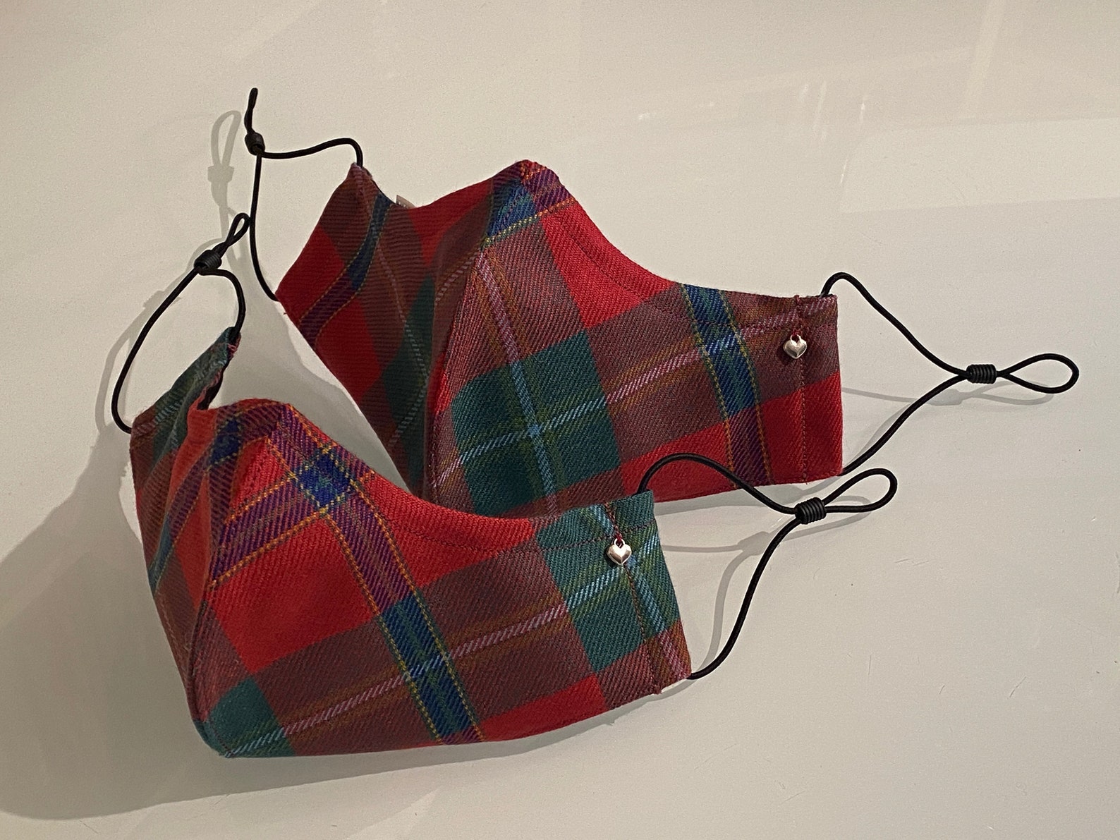 Connemara ( Irish) Tartan Face Mask Set - 2 Adult TAPERED Masks With ...