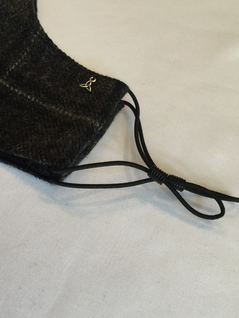100% Wool Tweed Face Covering Mask Wide or Tapered Style & - Etsy