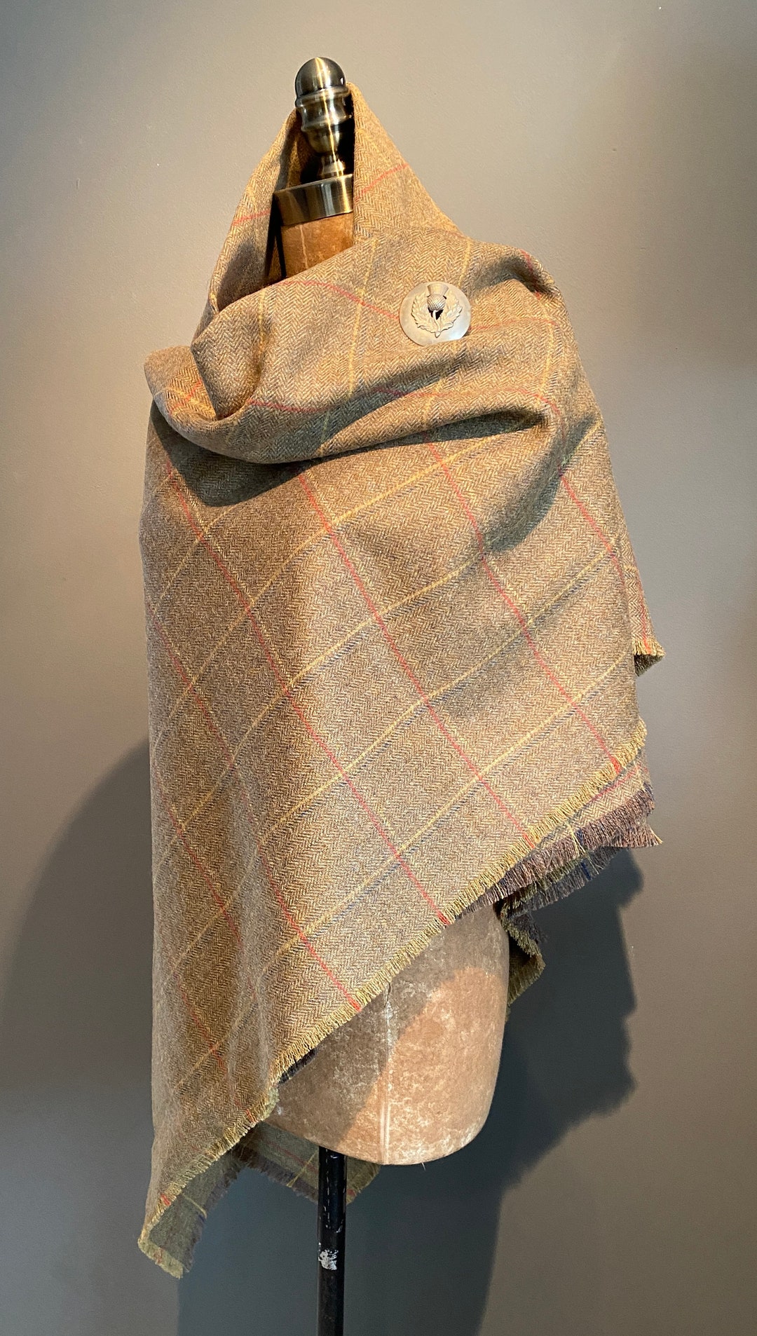 Yorkshire 100% Wool Tweed Shawl, Wrap, Throw - Many Variations of Tweed ...