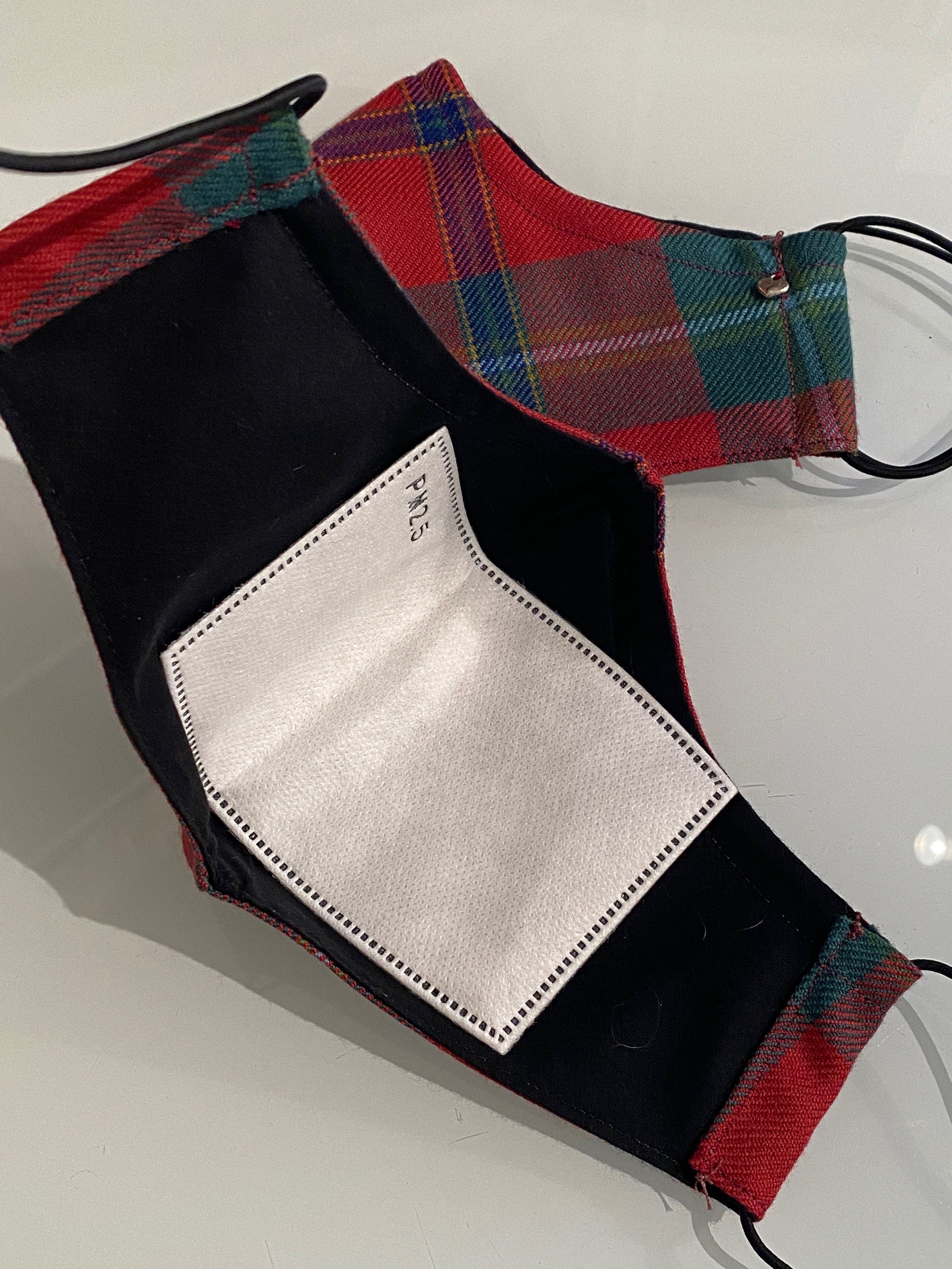 Connemara ( Irish) Tartan Face Mask Set - 2 Adult TAPERED Masks With ...