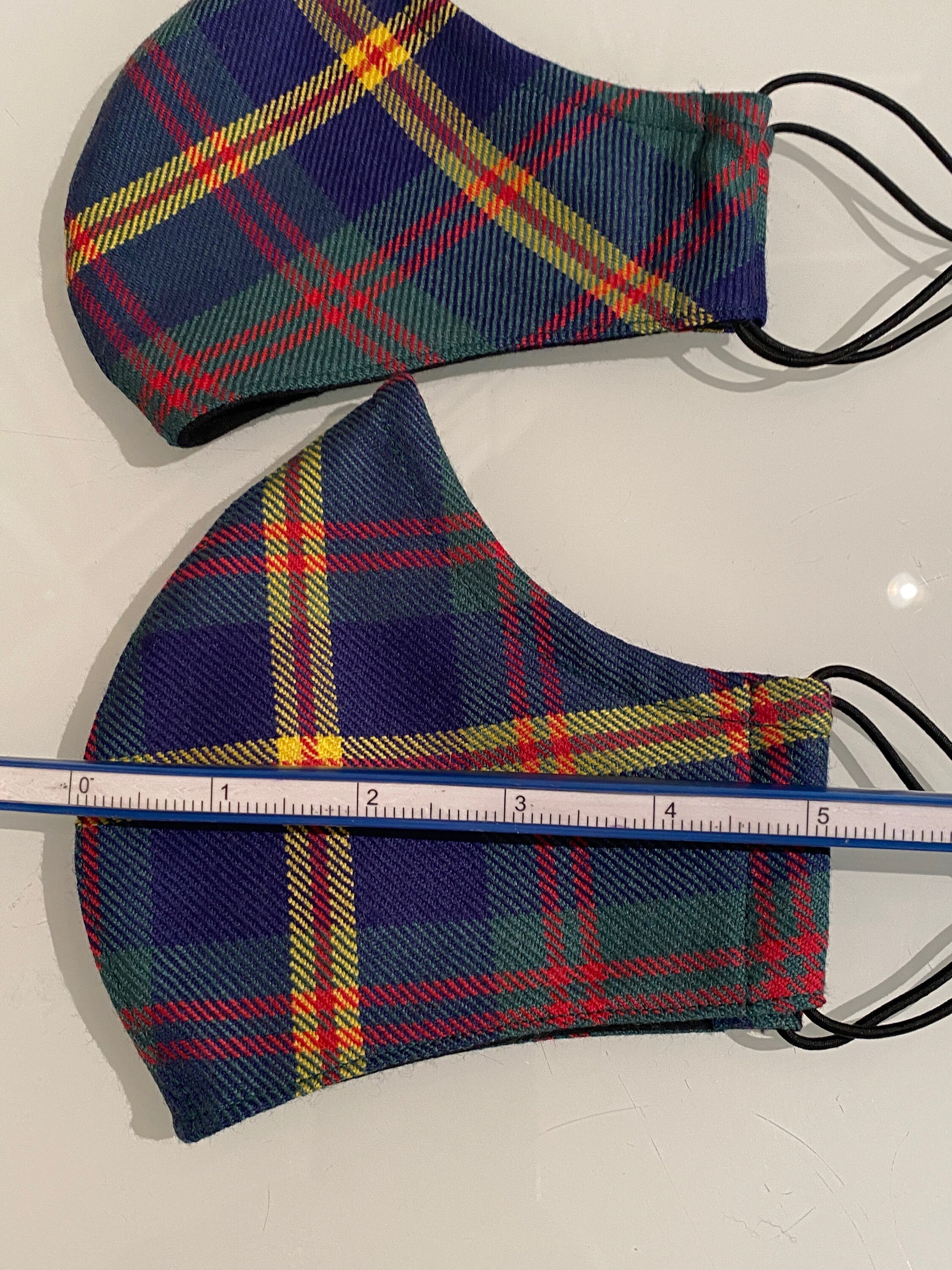 United States Marine Corps Tartan Face Mask Set 2 Adult TAPERED Masks ...