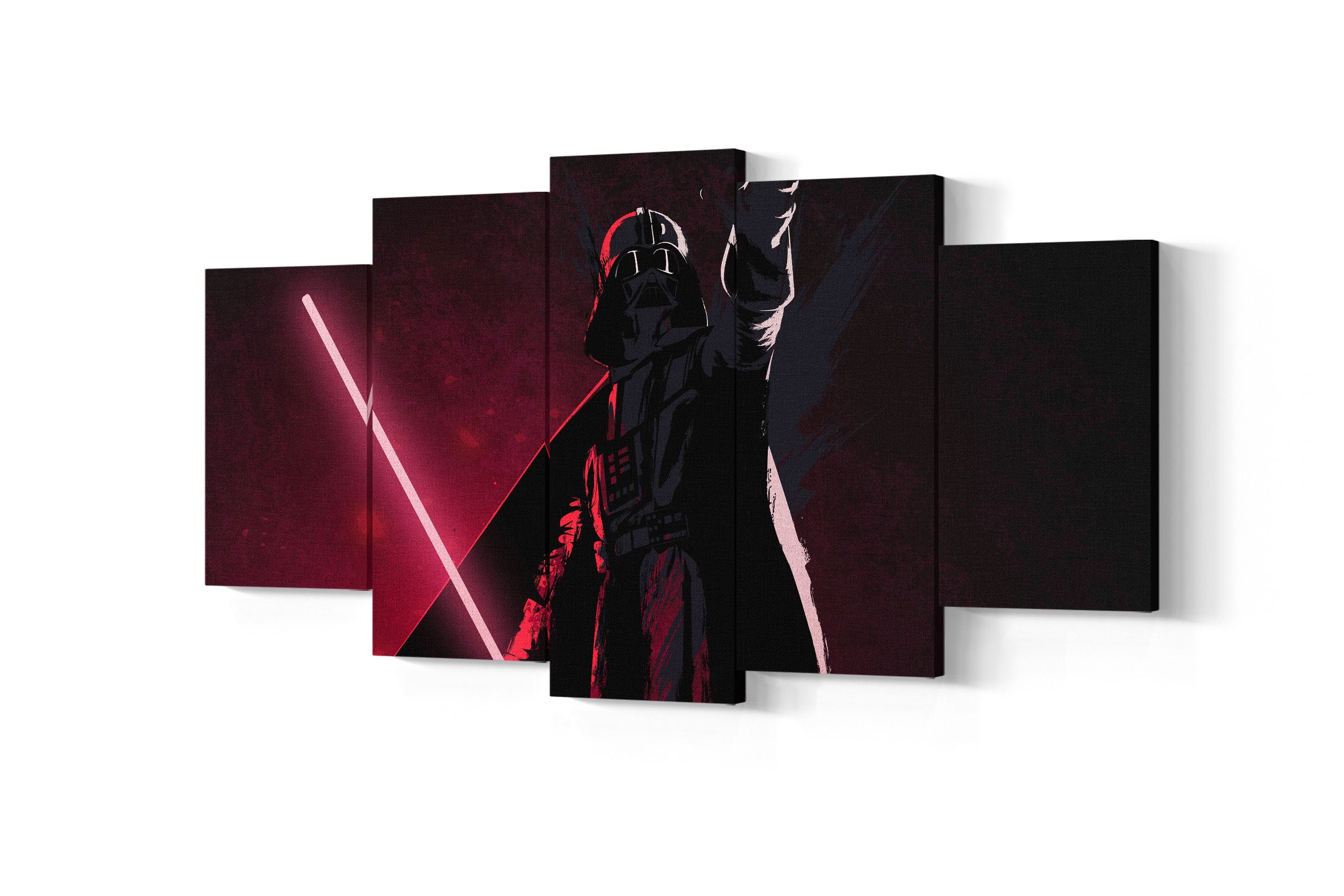 Darth Vader 5 Piece Canvas Art Star Wars 5 Panel Wall Art | Etsy