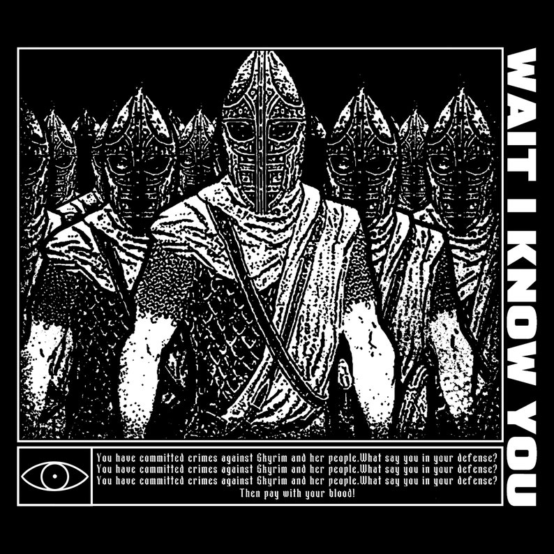 Wait I Know You. Skyrim Themed T-shirt unisex - Etsy