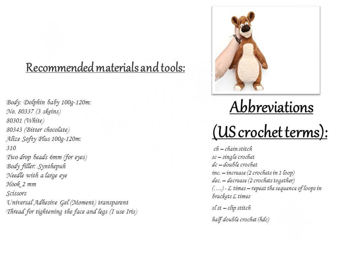 CROCHET PATTERN Bear Toy / Amigurumi Tutorial PDF File / Cute - Etsy