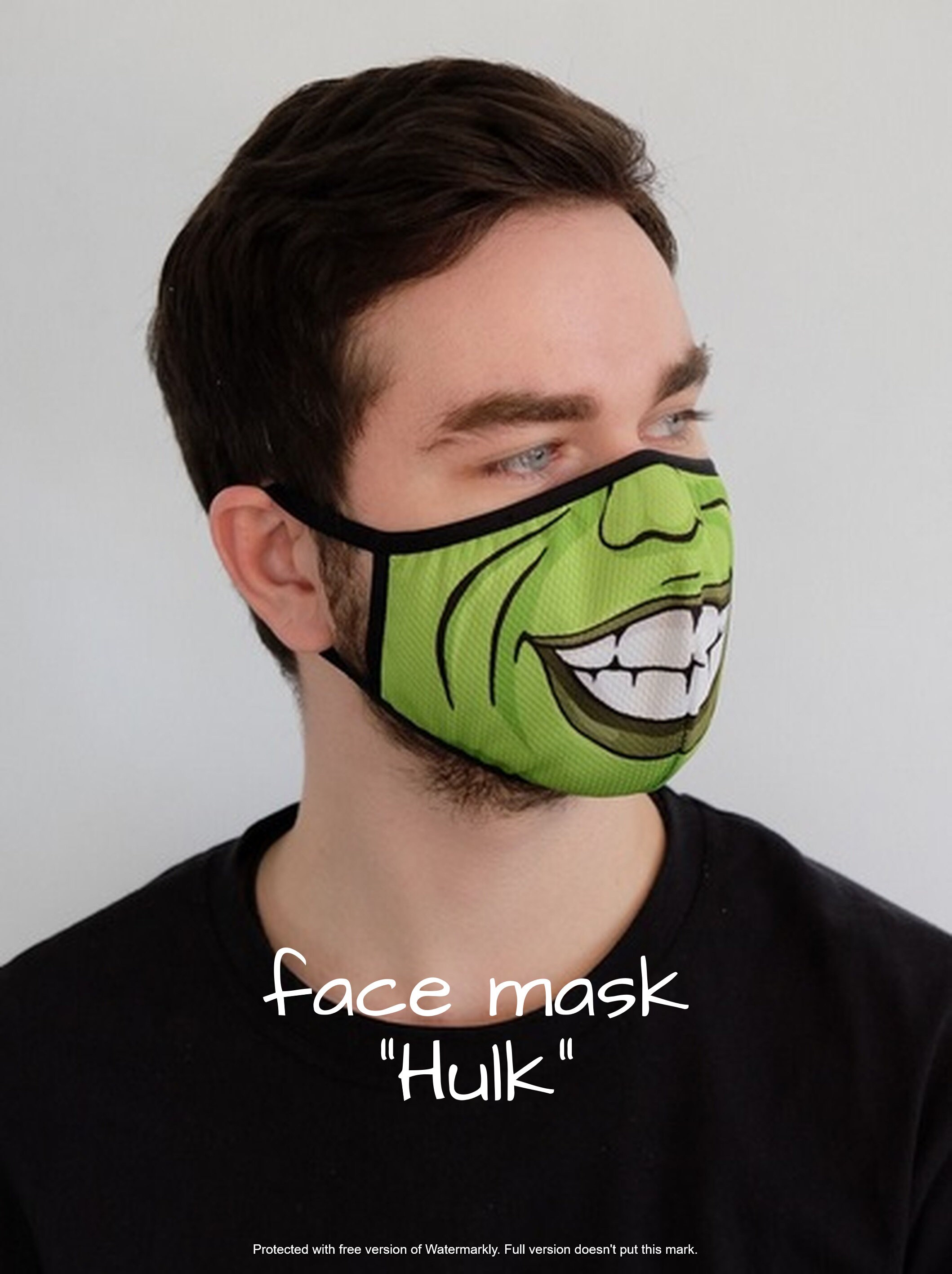 Hulk face mask Incredible Hulk mask Marvel Universe face mask | Etsy