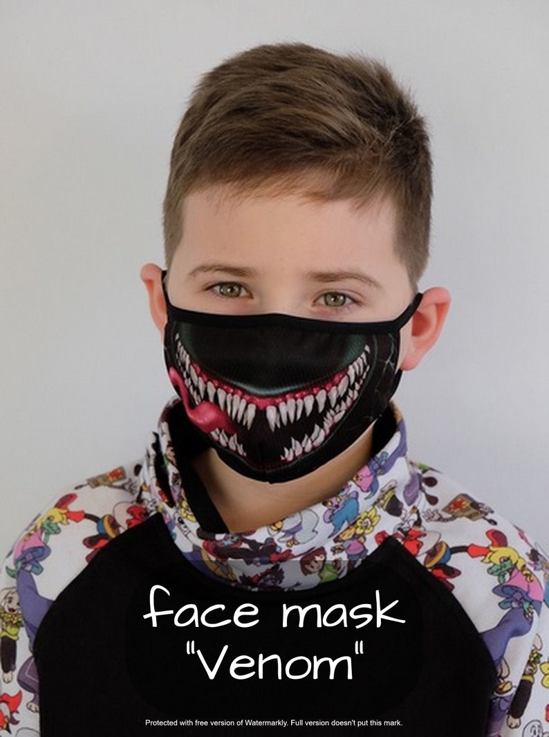 Venom face mask for adults and kids / Venom face mask / Face | Etsy