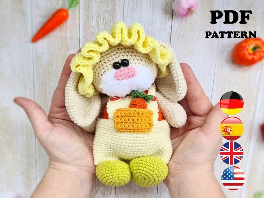 Farmer Bunny Crochet Pattern – Amigurumi – Crochet Toy - Etsy