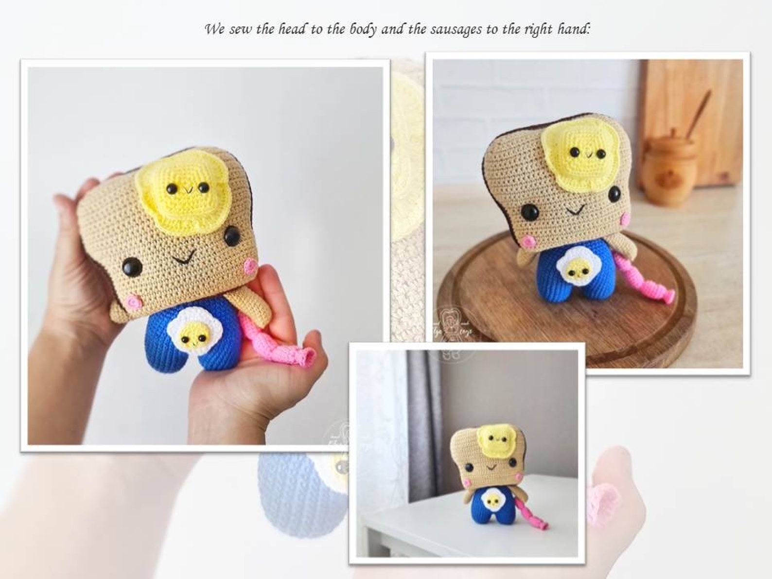 CROCHET PATTERN Toast (amigurumi, Crochet, Photo Tutorial PDF File) - Etsy