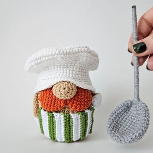 Crochet Chef Gnome, Crochet Gnome, Gnome Cook Amigurumi, Gnome ...