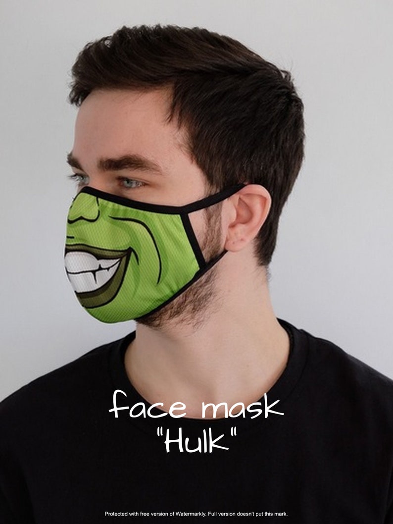 Hulk face mask Incredible Hulk mask Marvel Universe face mask | Etsy