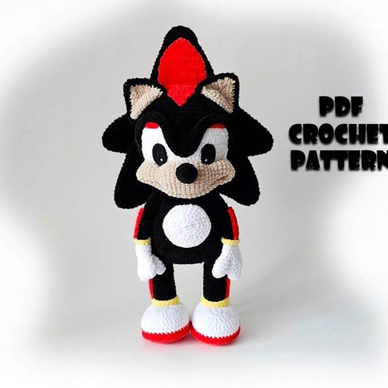 Shadow the Hedgehog Crochet Pattern - Etsy
