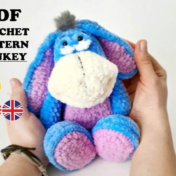 Crochet Eeyore Pattern - Etsy