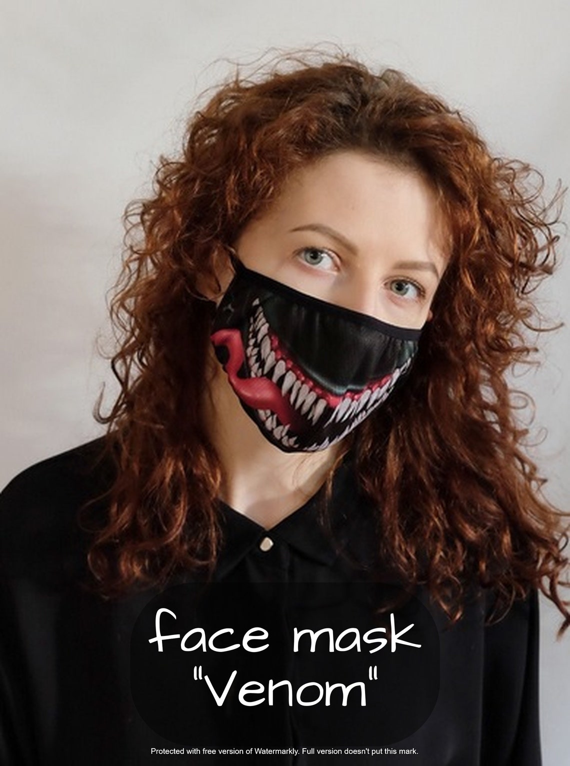 Venom face mask for adults and kids / Venom face mask / Face | Etsy