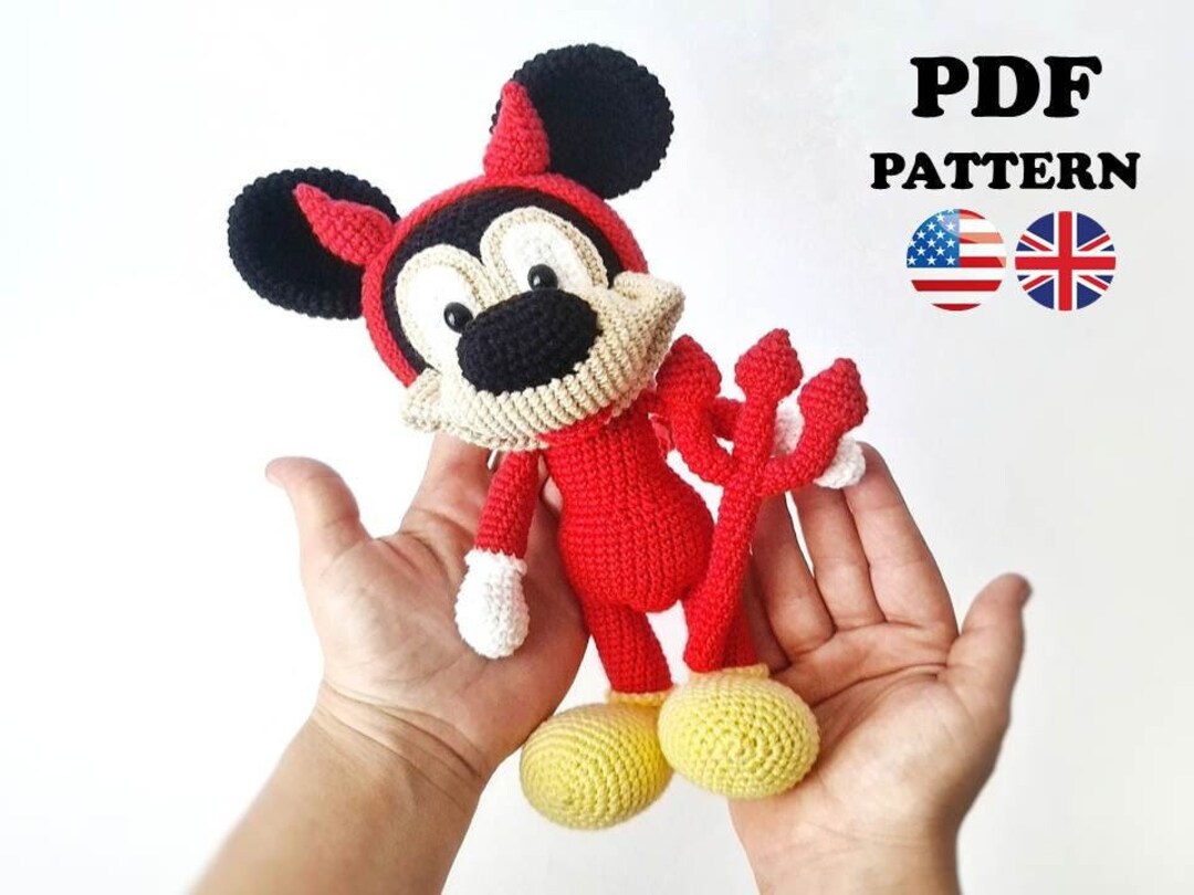 Devil Mouse Crochet Pattern – Amigurumi – Crochet Toy (PDF Tutorial) - Etsy