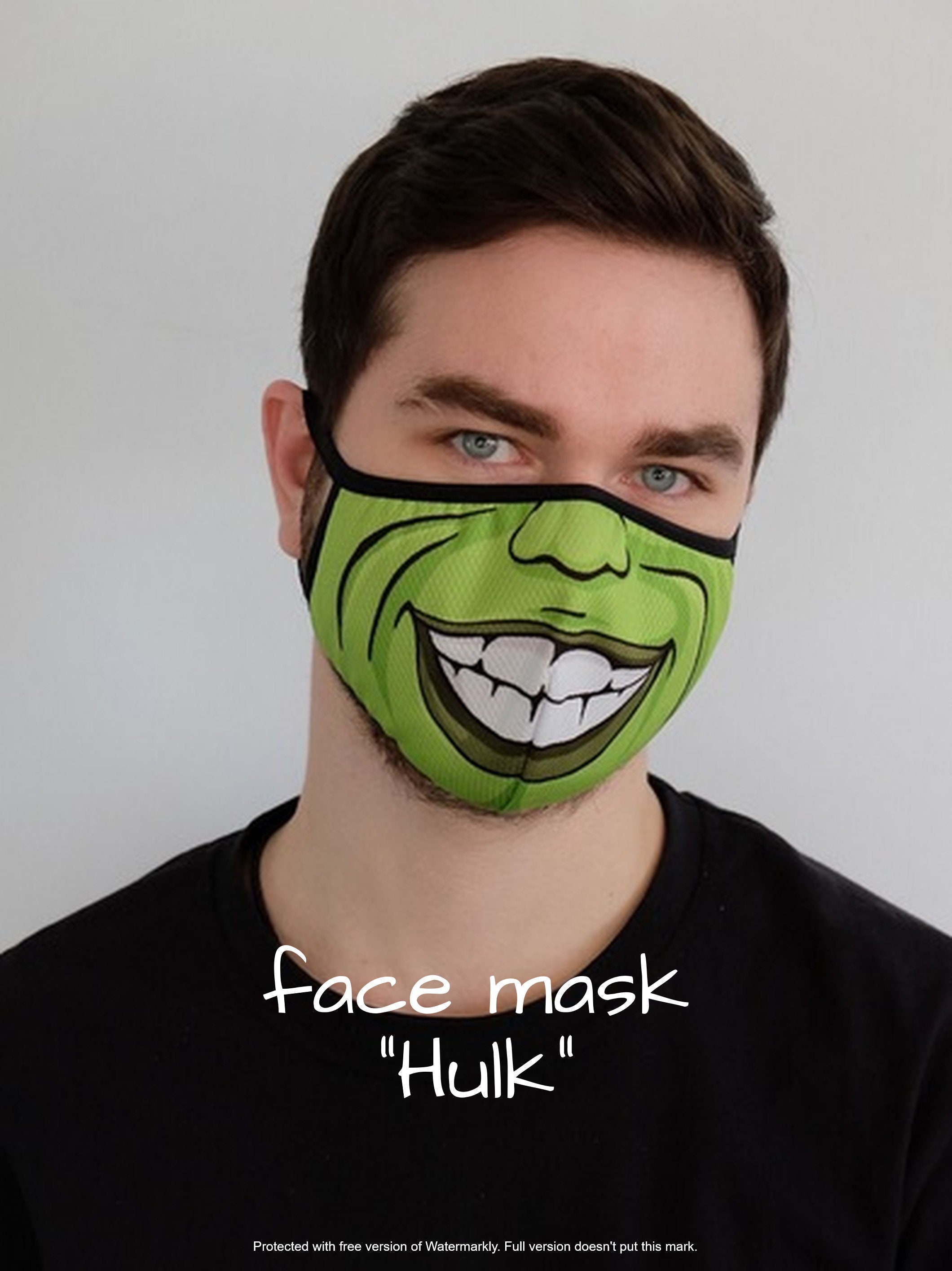 Hulk face mask Incredible Hulk mask Marvel Universe face mask | Etsy