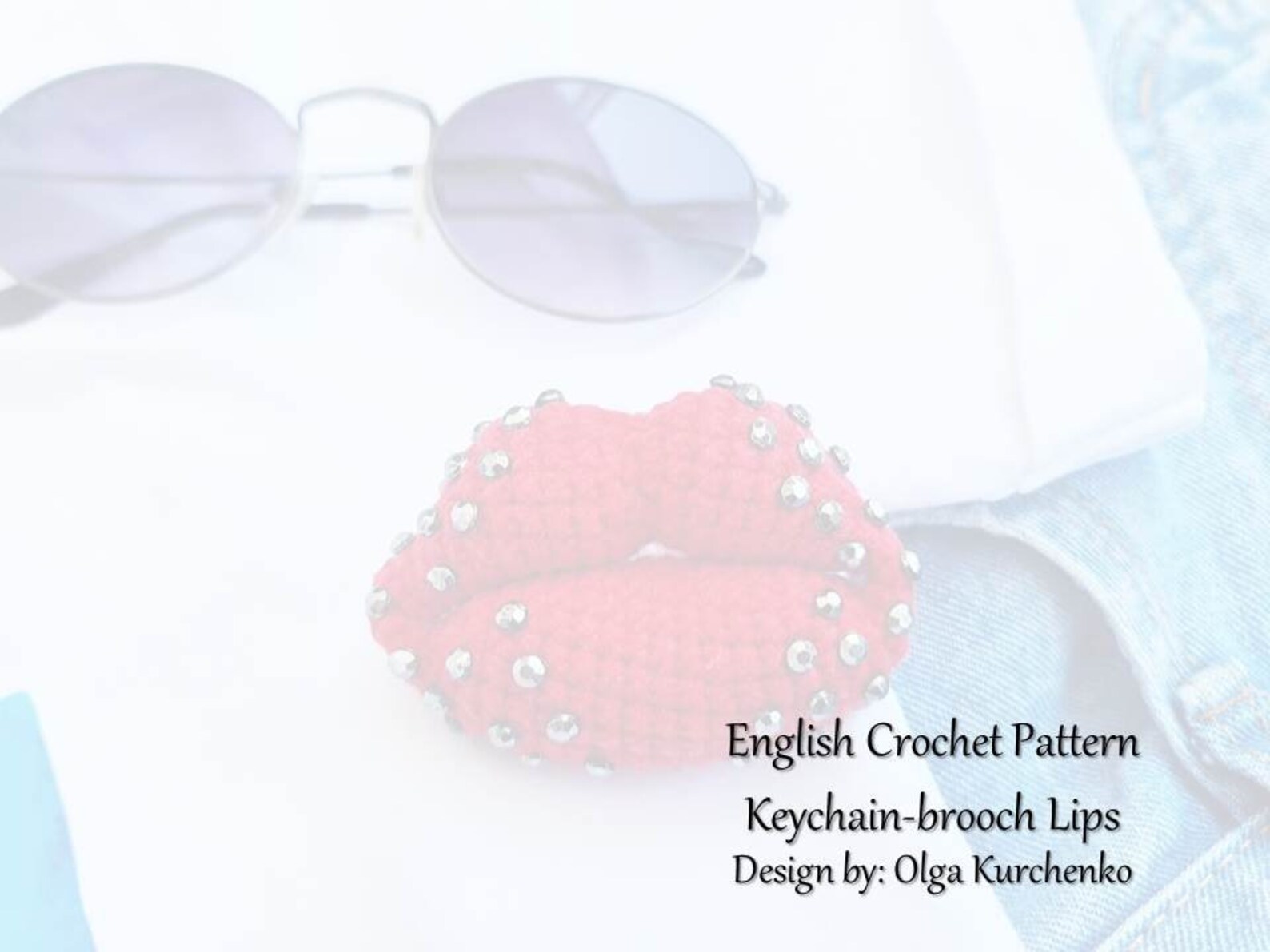 CROCHET PATTERN Keychain and Lips Pin, Badge (tutorial PDF File) - Etsy