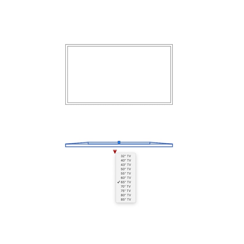 Autocad Dynamic Block | Standard Tv Blocks - Plan & Elevation | for ...