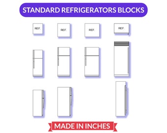 Autocad 2D Blocks Collection Standard Range Blocks - Etsy