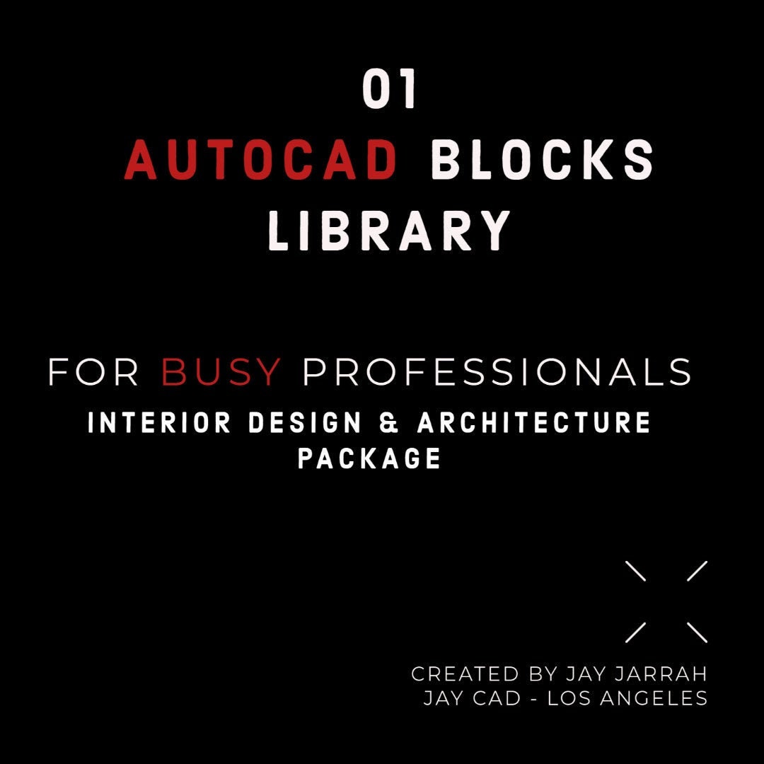 Autocad Blocks Collection | Interior Design & Architecture Package - Etsy
