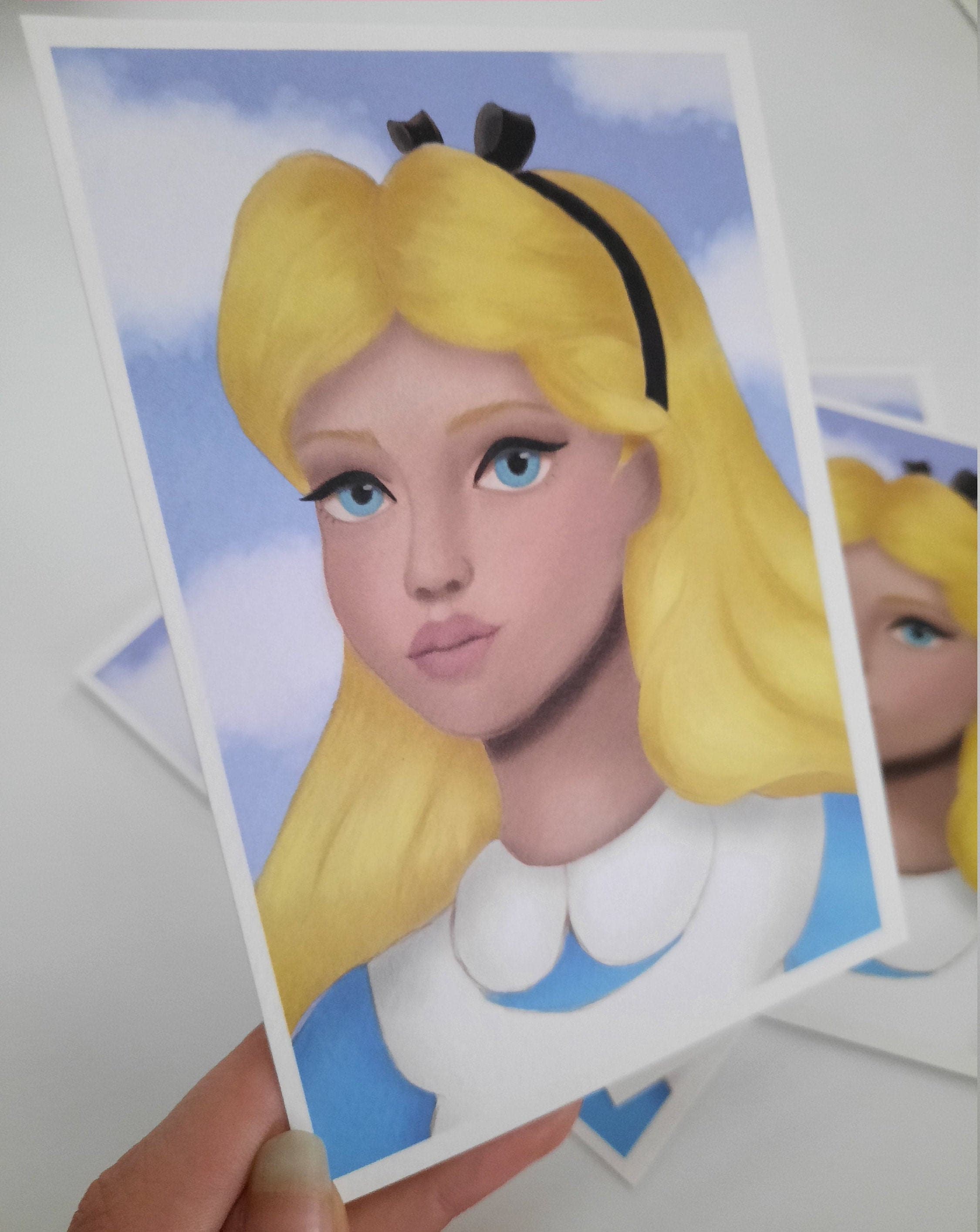 Dreamy Alice From Alice in Wonderland Digital Painting Print - Etsy