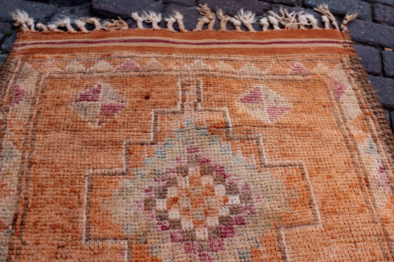 M418an Turkish Anatolian Kurdish Orange Runner Rugwool - Etsy UK
