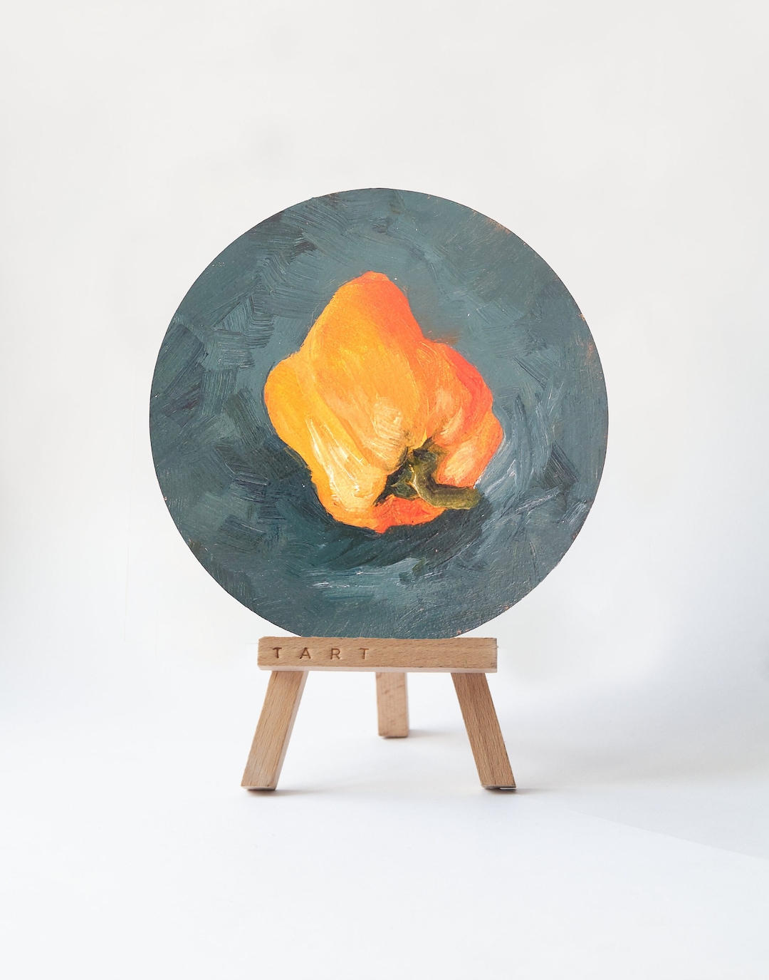 Bell Pepper Original Oil Painting Vegetable Still Life Wall Art Food ...