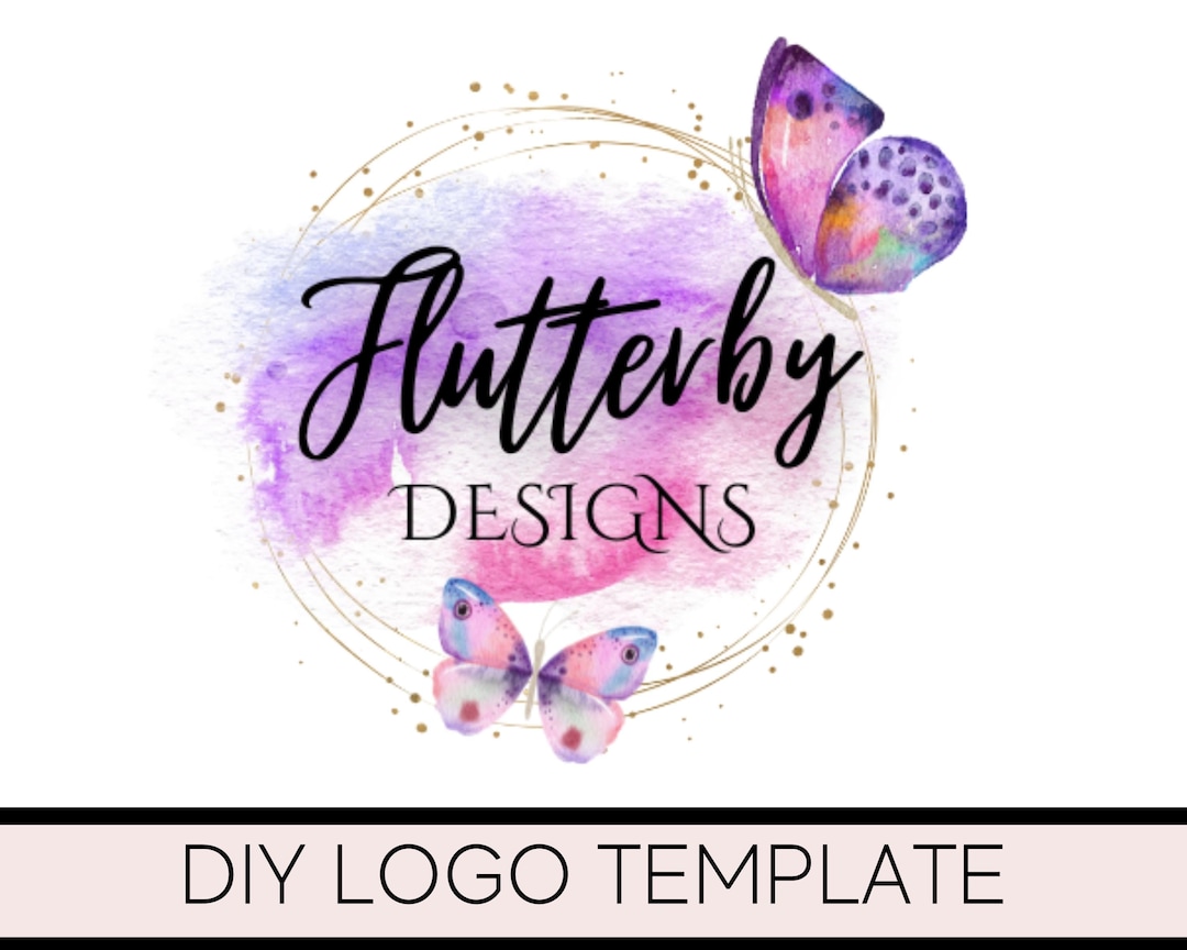 Butterfly Logo, Fashion Logo Design, Watermark Logo, Lash Logo Custom ...