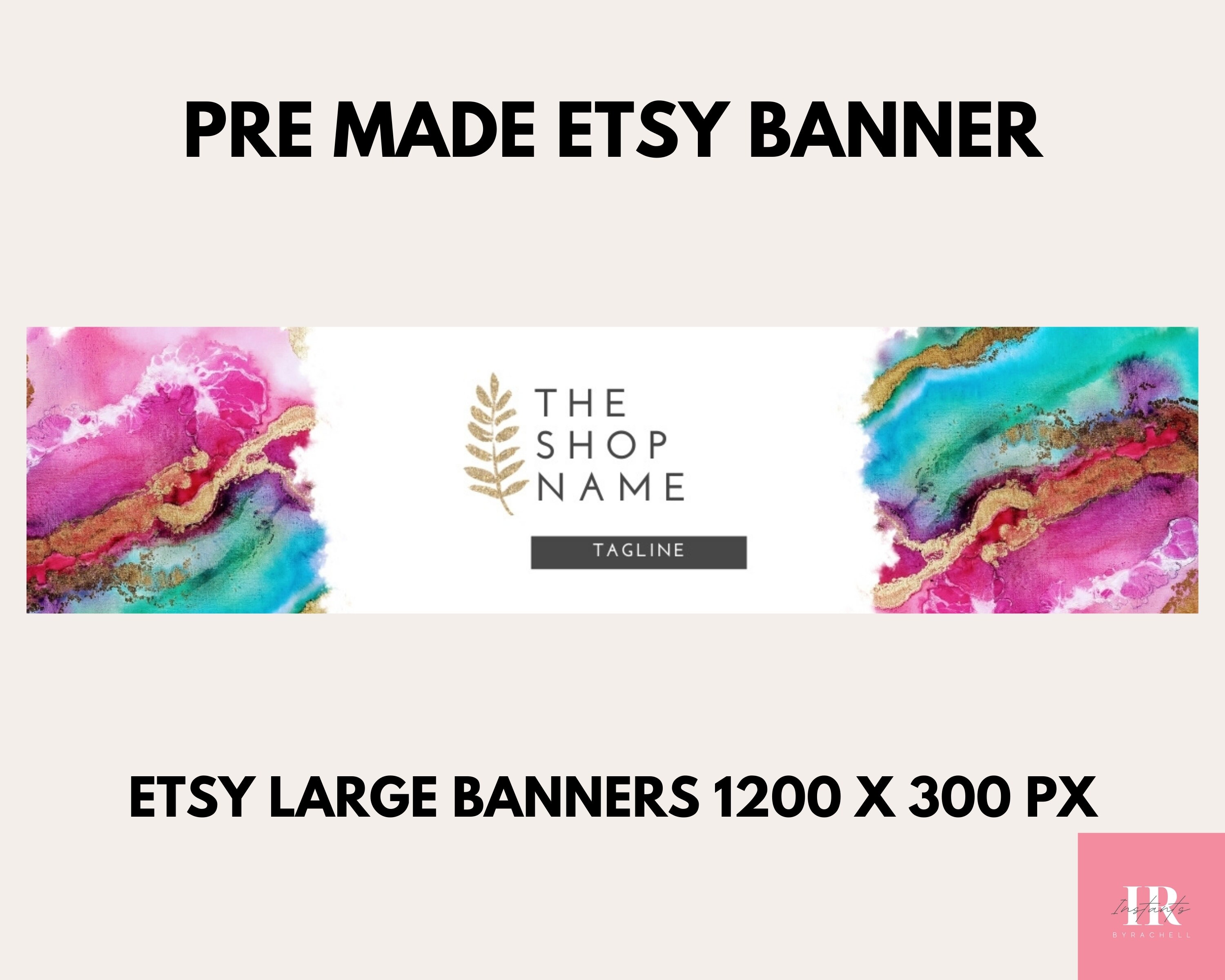 Graphic Design Etsy shop kit Facebook cover photo Etsy store Pink and ...