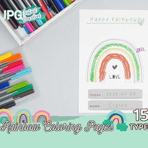 Rainbow Coloring Pages for Kids Printable, Coloring Activity, Kids ...