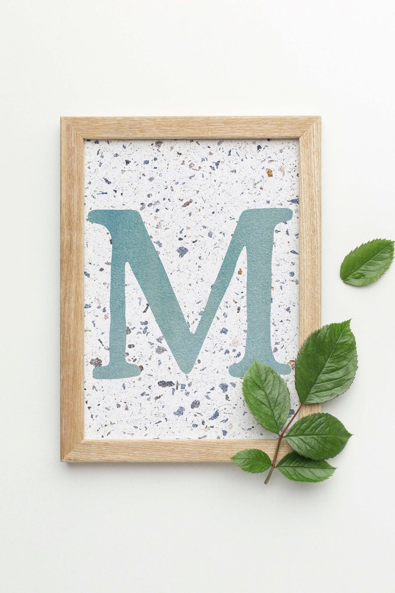 Letter M Print Large Letter Print Custom Initial Print - Etsy