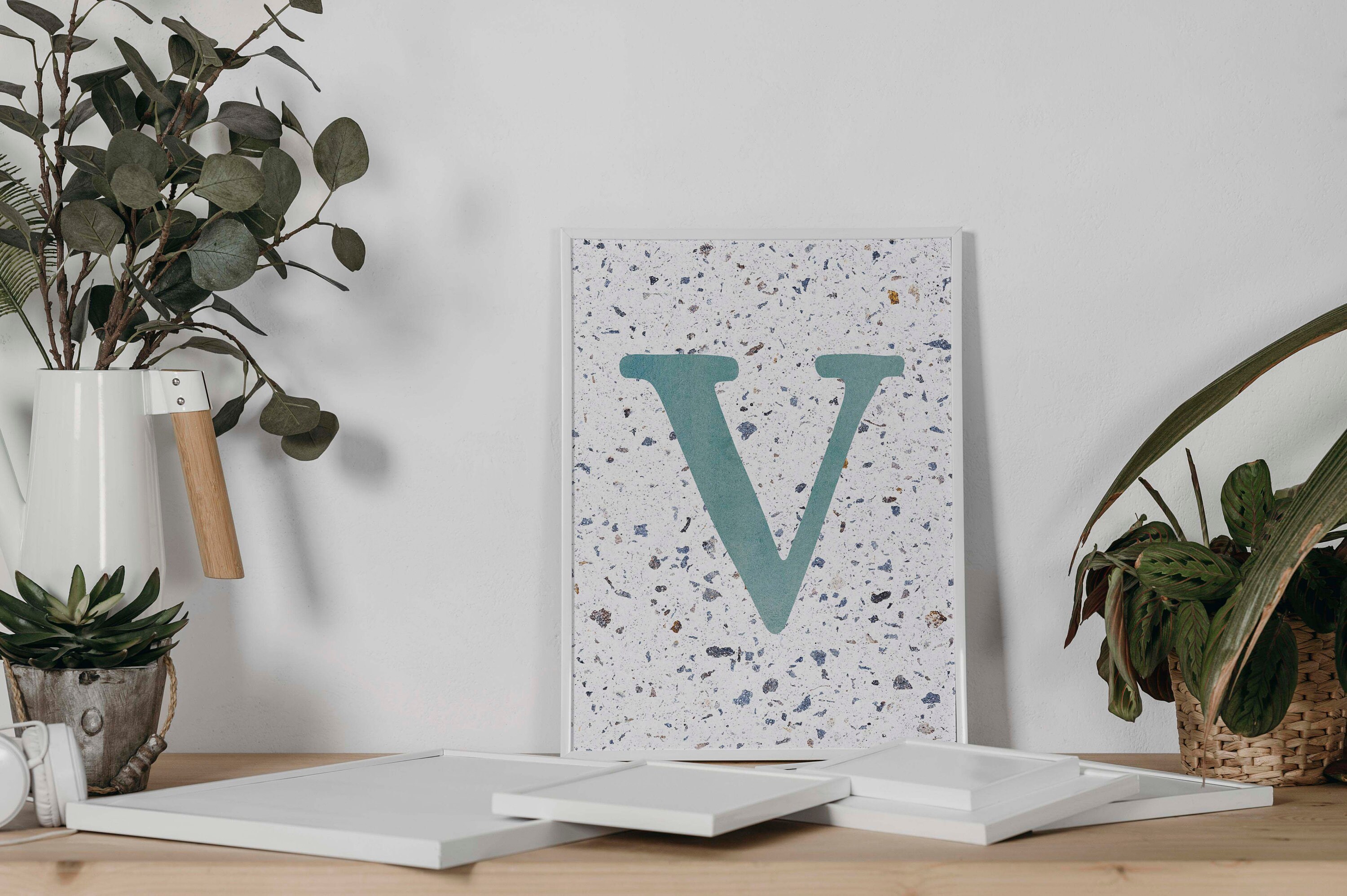 Letter V Print Large Letter Print Custom Initial Print - Etsy UK