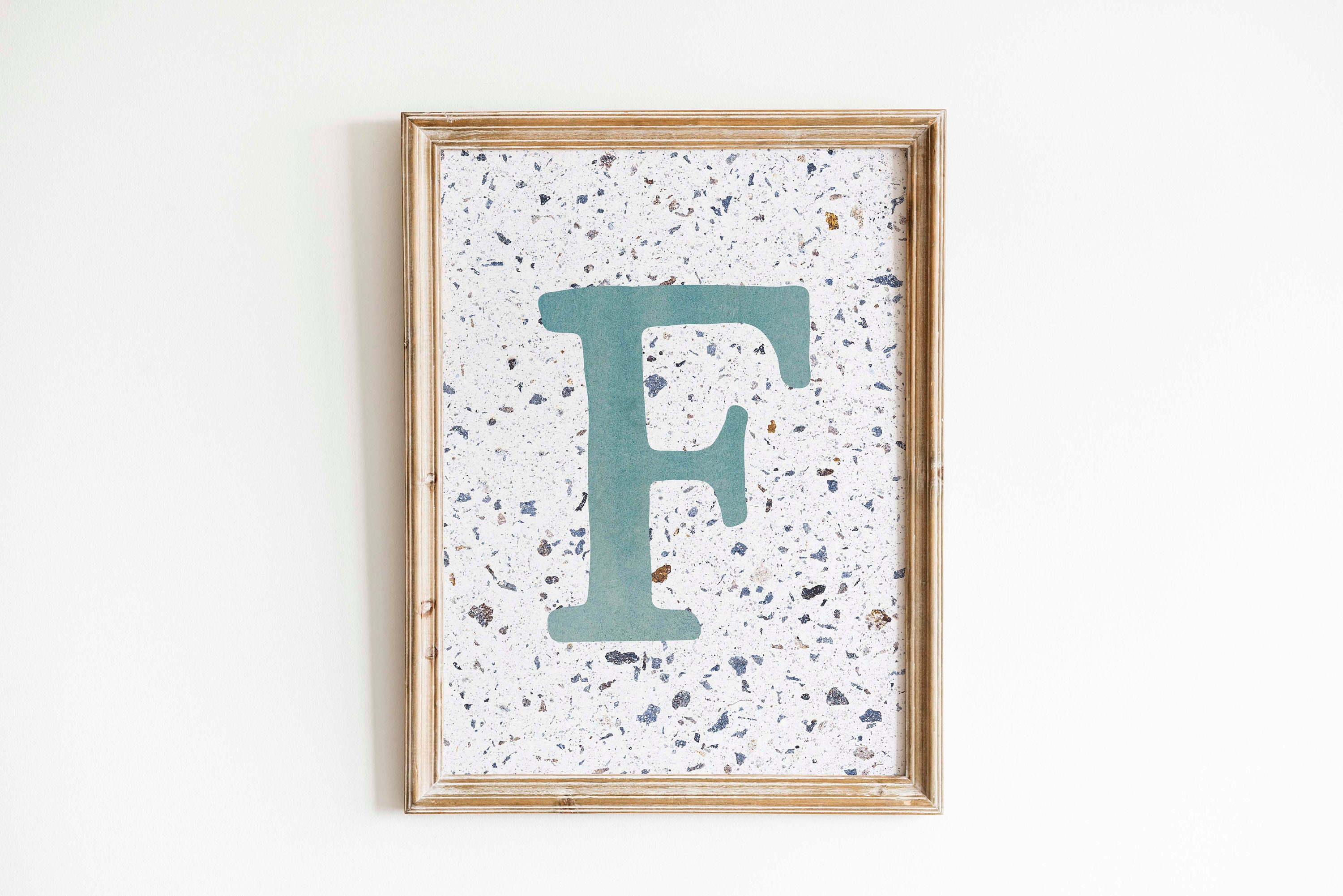 Letra F impresión, letra grande impresión, impresión inicial ...