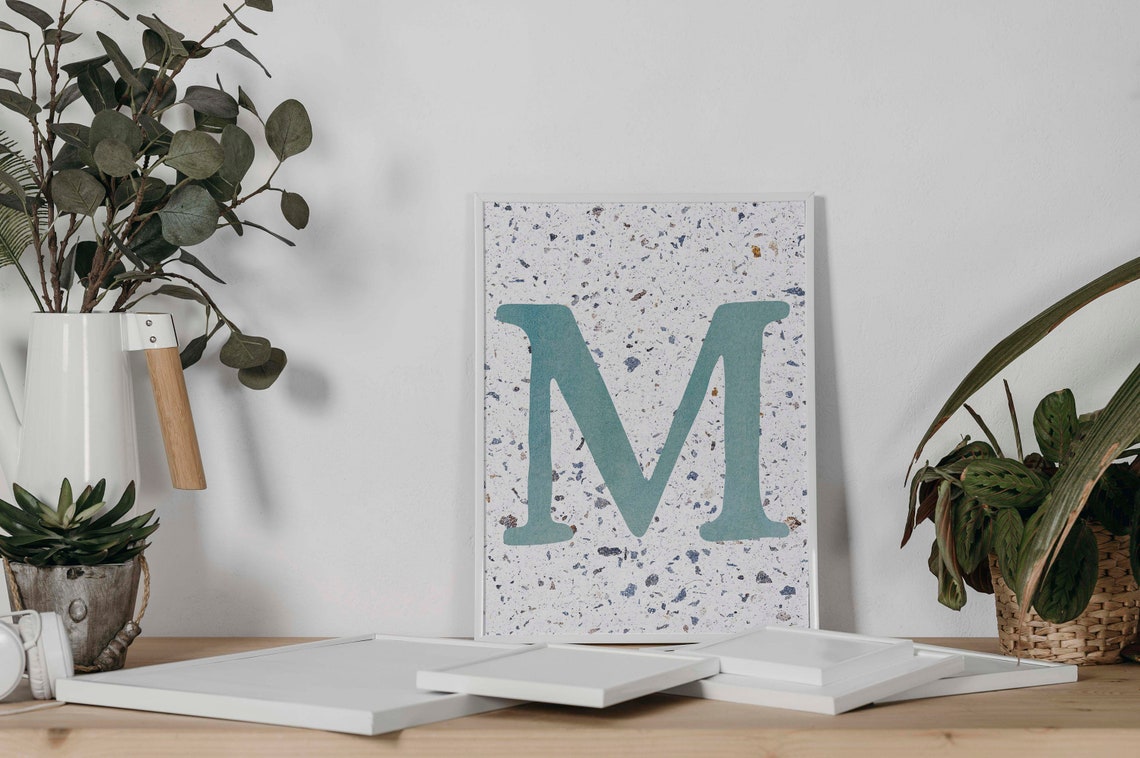 Letter M Print Large Letter Print Custom Initial Print - Etsy