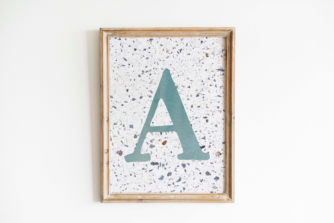 Letter A Print, Large Letter Print, Custom Initial Print, Initial ...